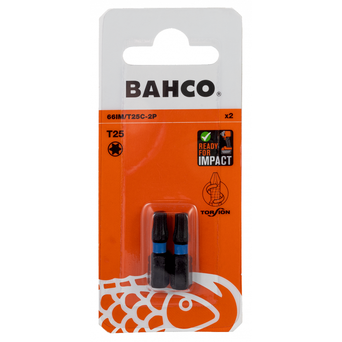 BAHCO skrutkovací bit Torsion T25 25 mm (2 ks) - montana.sk